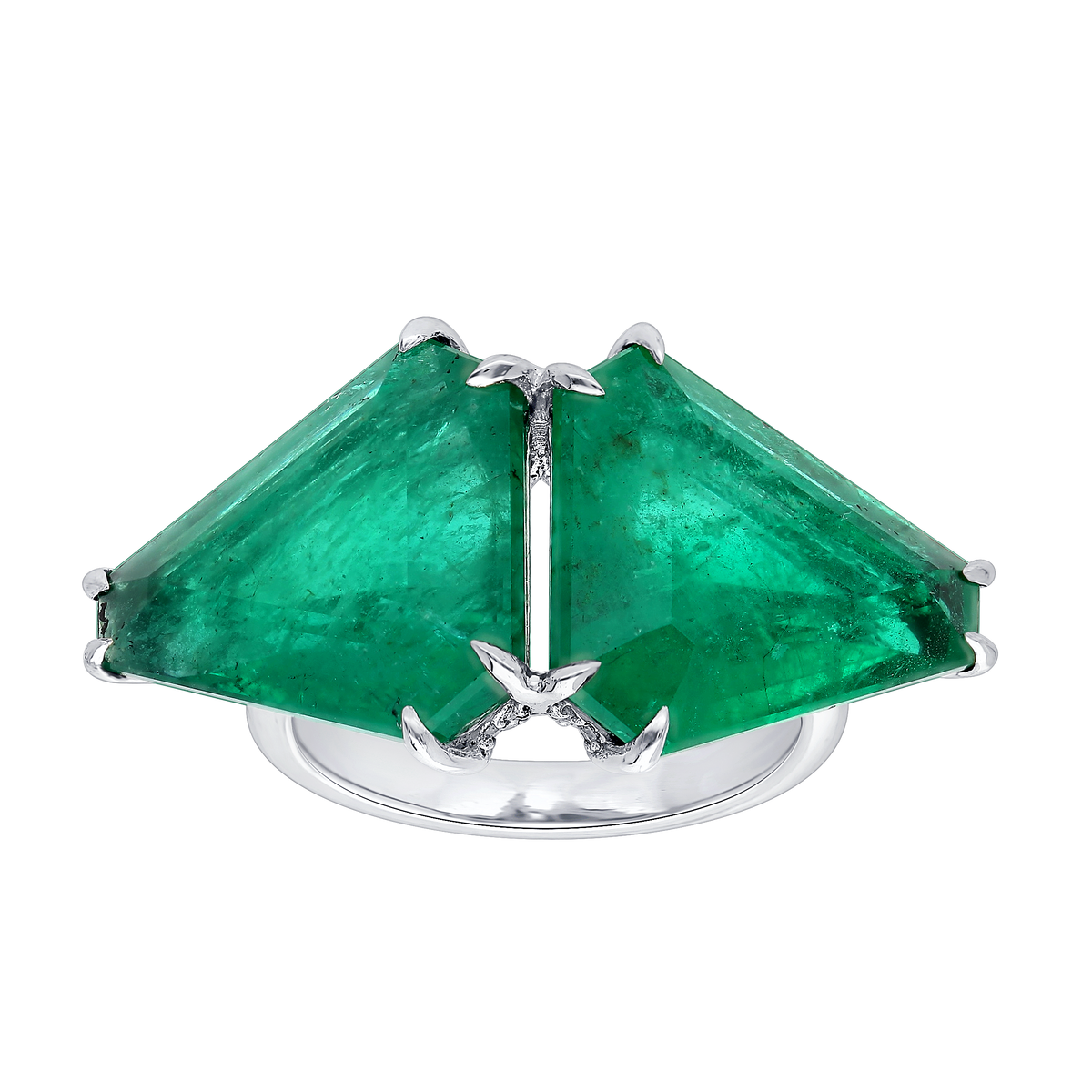 Unique Emerald Trapezoids ring – ARAYA Fine Jewelry